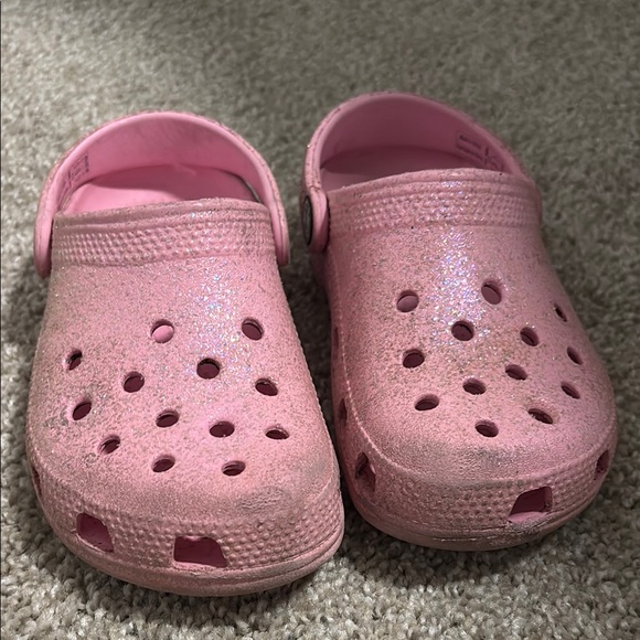 CROCS | Shoes | Kids Pink Glitter Crocs | Poshmark